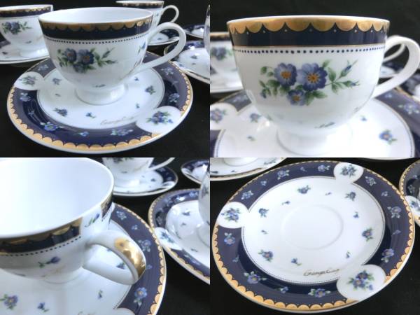 1円 GEORGE CINO 花柄カップ＆ソーサー5客セット(コーヒー、ティー兼用)｜売買されたオークション情報、yahooの商品情報を ...