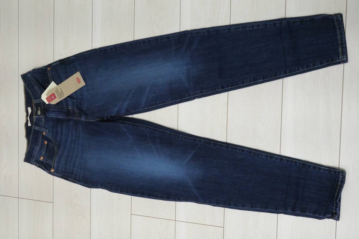 リーバイス85873-0001 W25/63cm ボーイズ ハイライズストレート デニムパンツ インディゴ ミッドユーズド ストレッチデニム ...