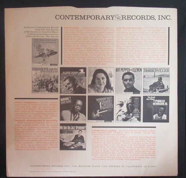 JAZZ LP/US盤/CONTEMPORARY RECORD/DG/スリーブ付き/Barney Kessel - Kessel Plays ...