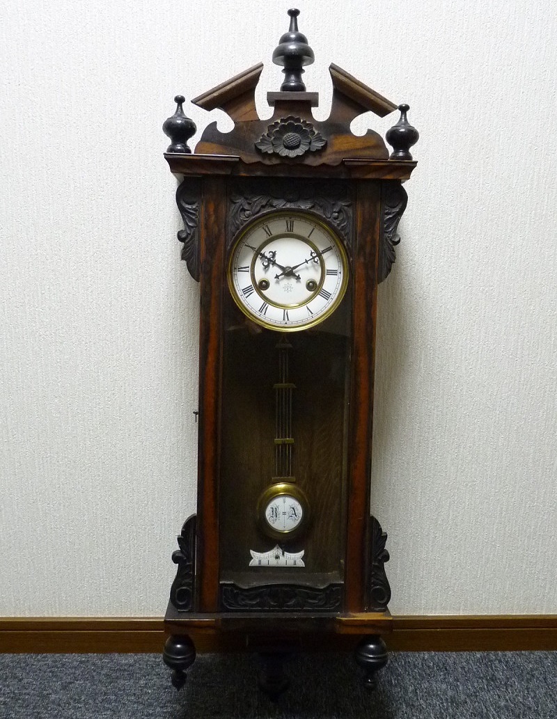 VP ドイツ製 ユンハンス JUNGHANS 半時打ち 振り子柱時計 掛時計 全長約87cm(アナログ)｜売買されたオークション情報、yahooの商品情報をアーカイブ公開 - オークファン ...