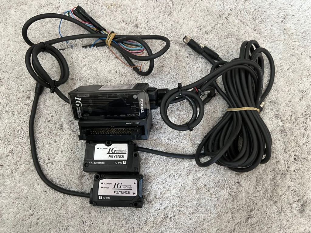 KEYENCE IG-1000 CCD透過型デジタルレーザセンサアンプ ファクトリーツール センサヘッド IG-010 2個セット DL ...