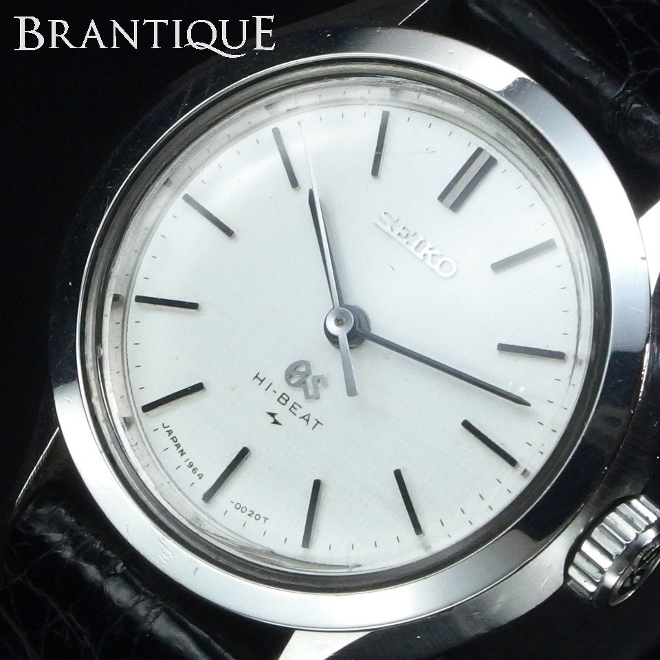 GRAND SEIKO グランドセイコー GS HI-BEAT ハイビート 1964-0020 SS/革 手巻き メダリオン レディース 腕 ...