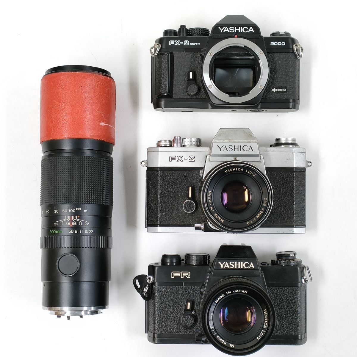 Yashica FX-3 Super FX-2 + 1.9/50 5.6/300 C/Yマウント 他 一眼レフ 3点セット まとめ ジャンク品 ...
