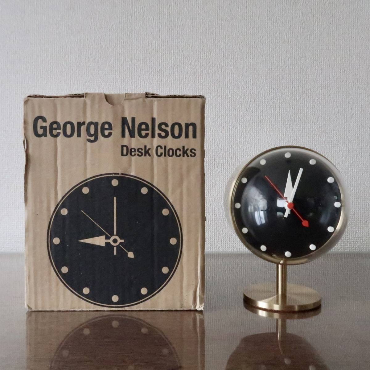 旧仕様の 品 Vitra社製 George Nelson desk clocks Night Clock ゴールド/ジョージ ネルソンナイト ...