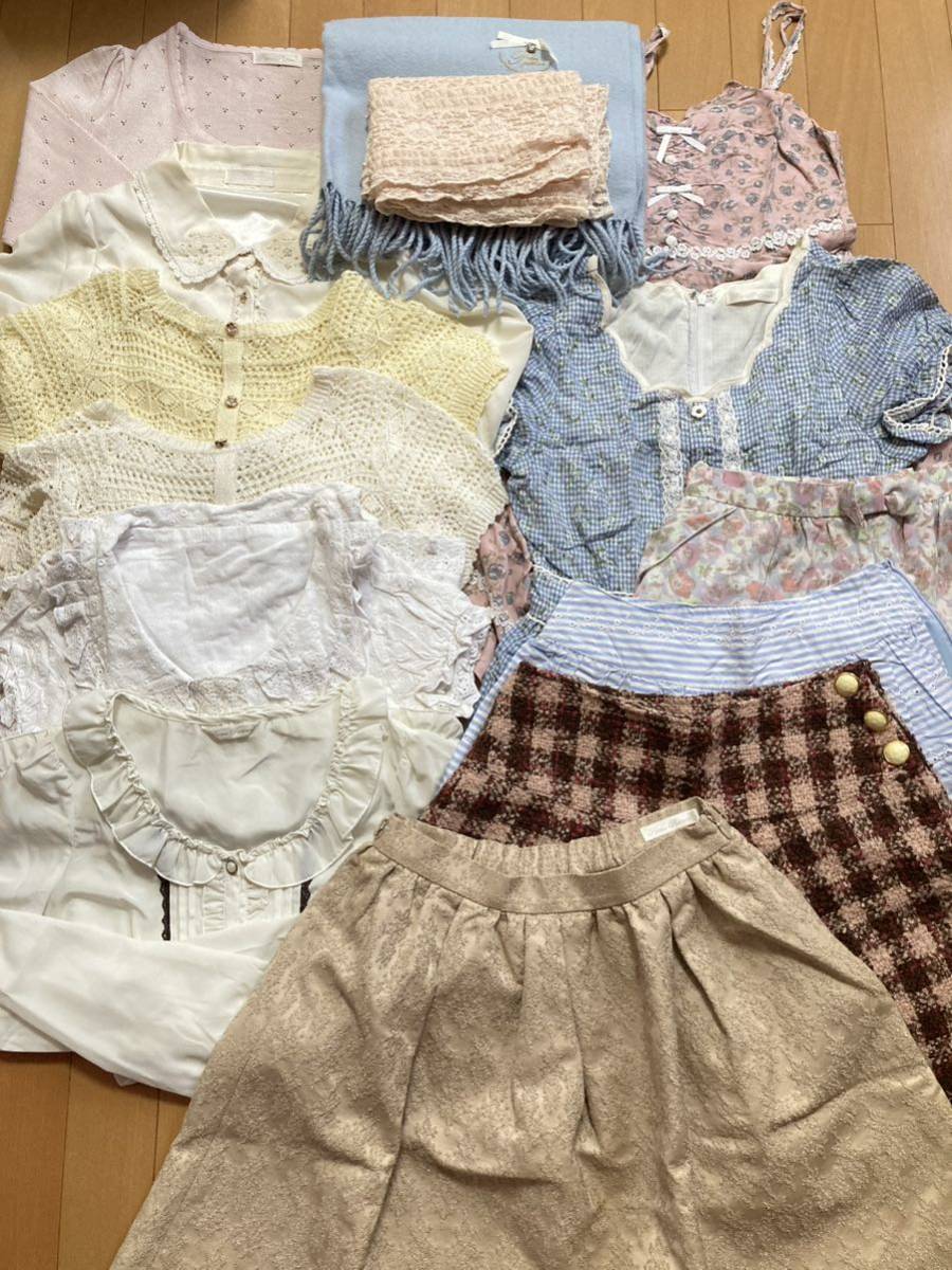 PRIME PATTERN レディース 洋服 まとめ売り 14点 M 大量セット ワンピース スカート トップス ストール フェミニン ガーリー かわいい系(レディースファッション)｜売買され ...