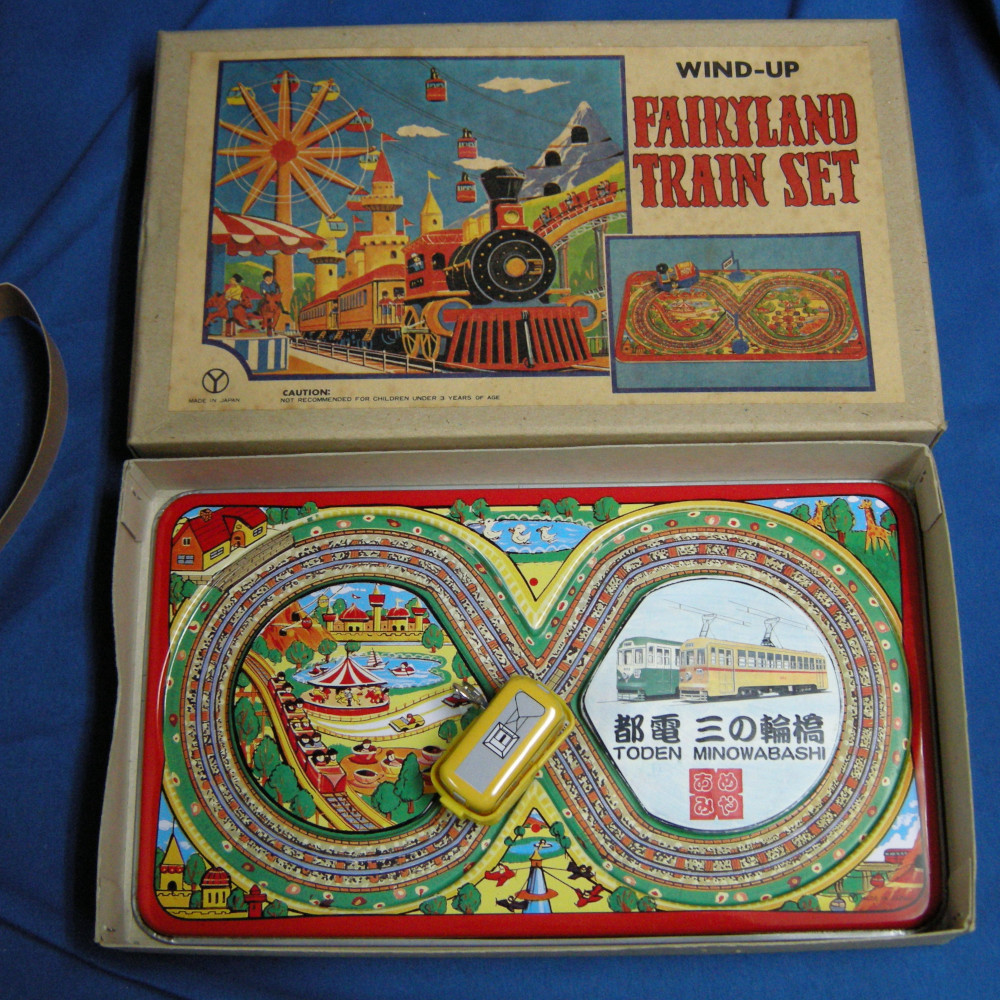 WIND-UP FAIRYLAND TRAIN SET フェアリーランド トレインセット 都電 三ノ輪橋 ぜんまい式ブリキのおもちゃ 品(その ...