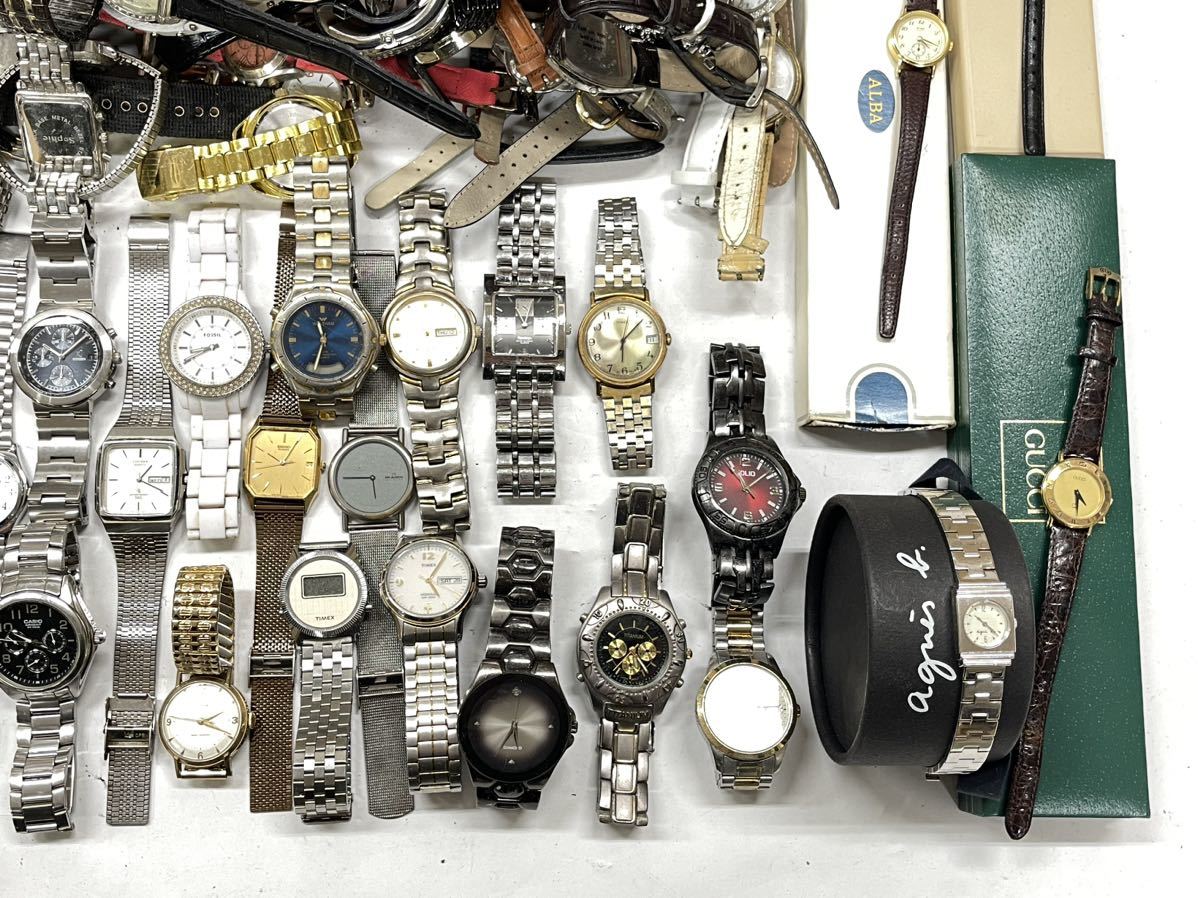 腕時計 大量 14kg セット ジャンク まとめ SEIKO CITIZEN CASIO GUCCI Marc Jacobs ALBA TECHNOS ORIENT DIESEL agnes ...