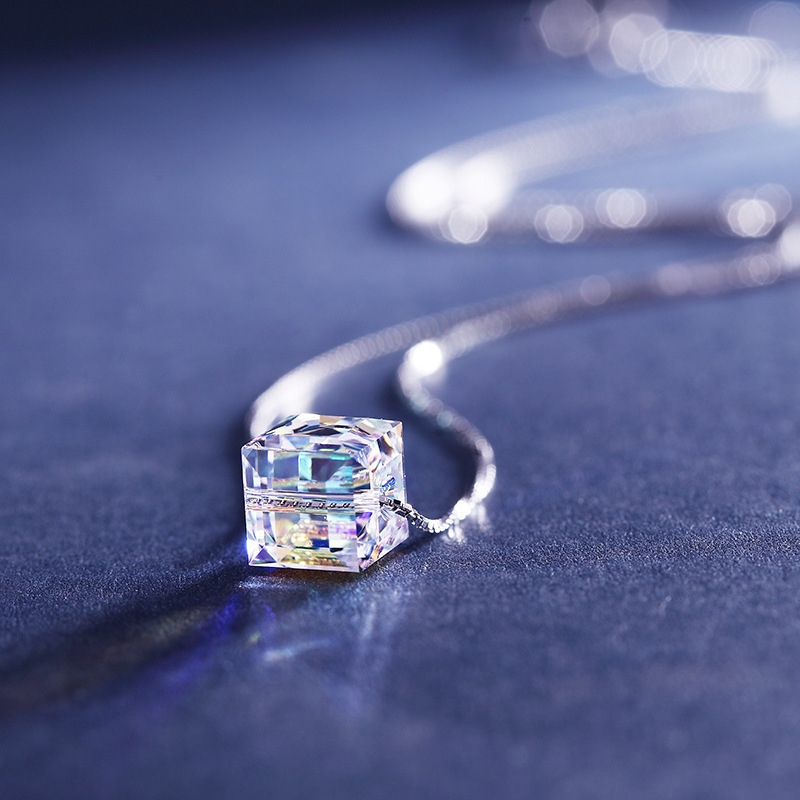 1円スタート キューブ ネックレス レインボー キューブ ネックレス 虹色 アクセサリー シルバー925 プラチナ仕上 115(キュービックジルコニア)｜売買されたオークション情報、yahoo ...