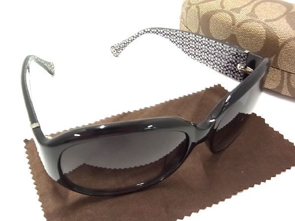 1円 COACH コーチ BREE S474A BLACK シグネチャー サングラス メガネ 眼鏡 レディース ブラック系 AK8999(服飾 ...