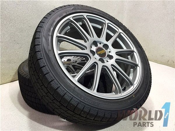 1 A-TECH FINAL SPEED GEAR-R 17インチホイール スタッドレスタイヤ付き 2本セット 7J +48mm PCD100 ...