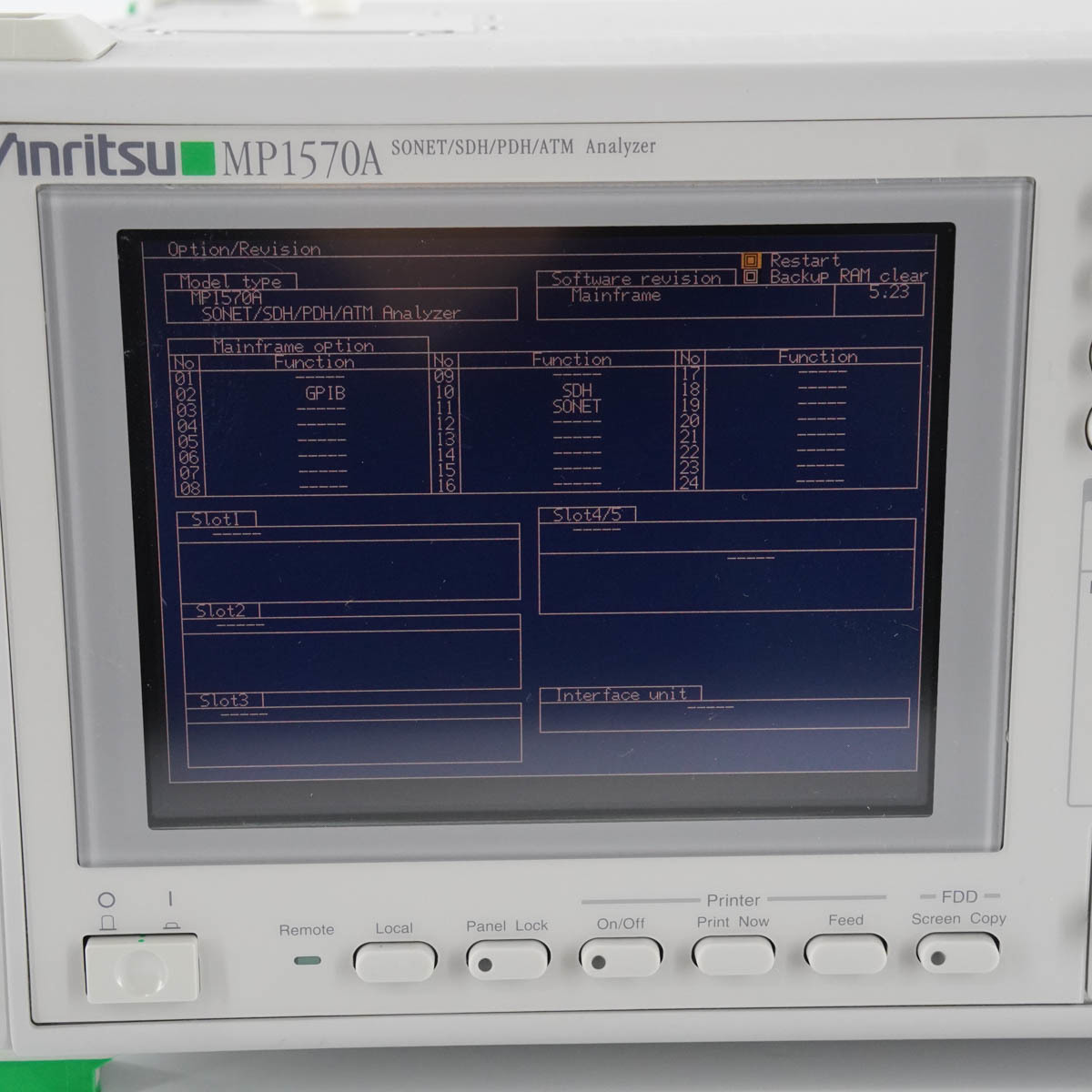 JB 現状販売 MP1570A Anritsu SONET/SDH/PDH/ATM Analyzer OPT 02 10 11 アンリツ ...