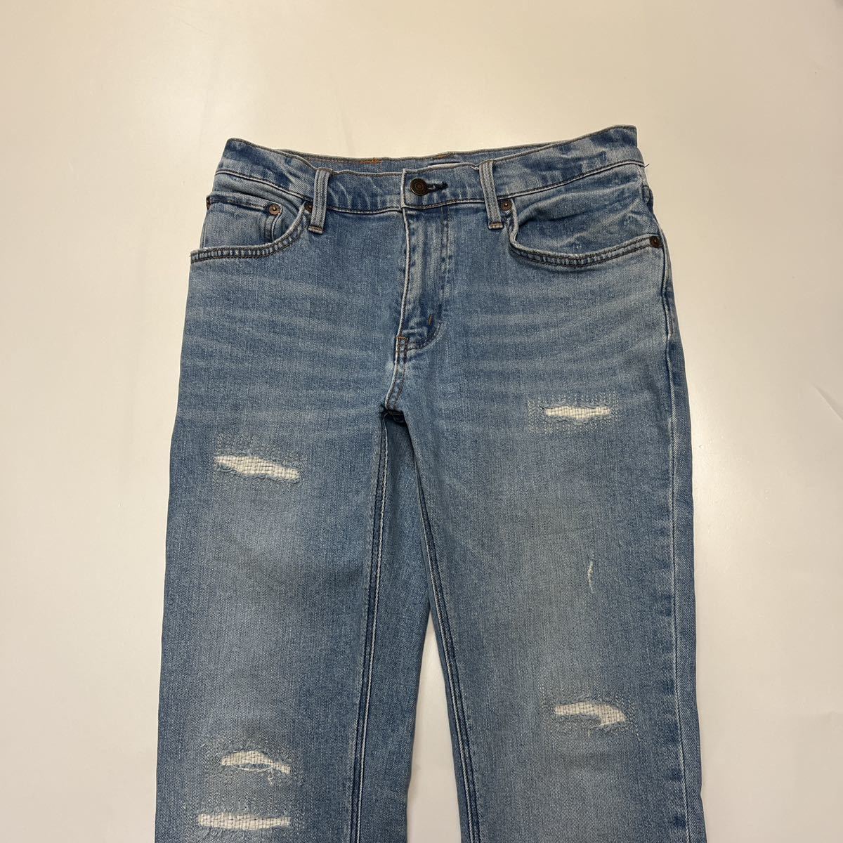 EDWIN エドウィン E0432 スリムテーパードストレッチジーンズ デニムパンツ ダメージ加工 W29(W29)｜売買されたオークション情報、yahooの商品情報をアーカイブ公開 ...