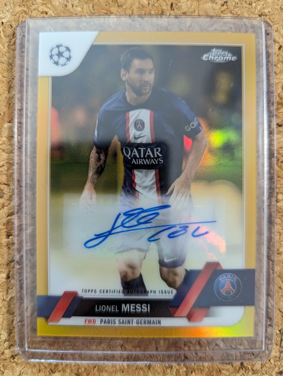 2023 TOPPS CHROME UEFA #CA-LM Lionel Messi/リオネル メッシ 直筆サイン GOLD /50(その他 ...