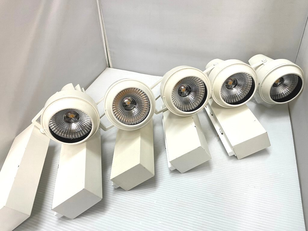 e159-1-1 f006 計5個セット maxray マックスレイ LED電灯器具 MS10302-80-91 ホワイト スポットライト ダクトレール用 天井照明(スポットライト)｜売買され ...