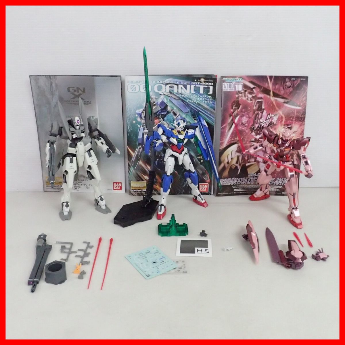 組立済 MG 1/100 ジンクス/ダブルオークアンタ/ガンダムエクシア トランザムモード EXF ver. 機動戦士ガンダム00 ...