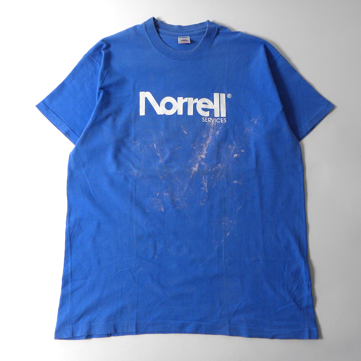 90’S USA製 フルーツオブザルーム FRUIT OF THE LOOM Norrell SERVICES 企業ロゴプリントTシャツ XL ...