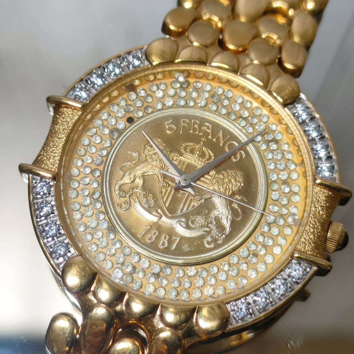 ステファンレイ ブラッセルズ STEPHANE RAY BRUSSELS K18GP クォーツ 腕時計 ゴールド調 ラインストーン 稼働品 12328(その他)｜売買されたオークション情報 ...