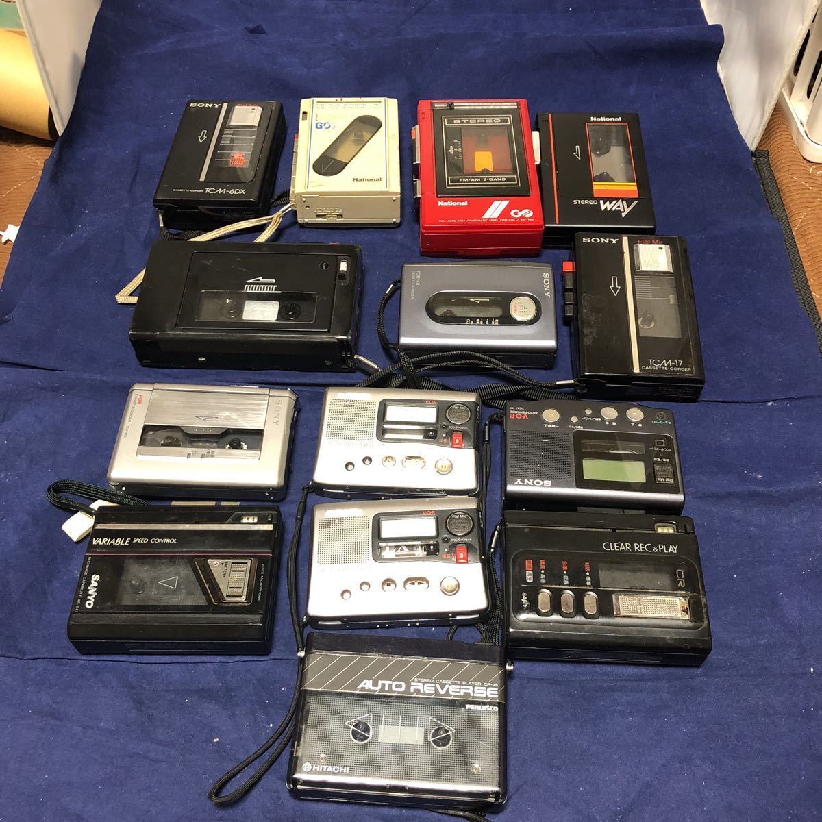 カセットウォークマン カセットコーダー SONY TCM-6DX TCM-121 TCM-450 TCM-80 National RQ-J9 ...