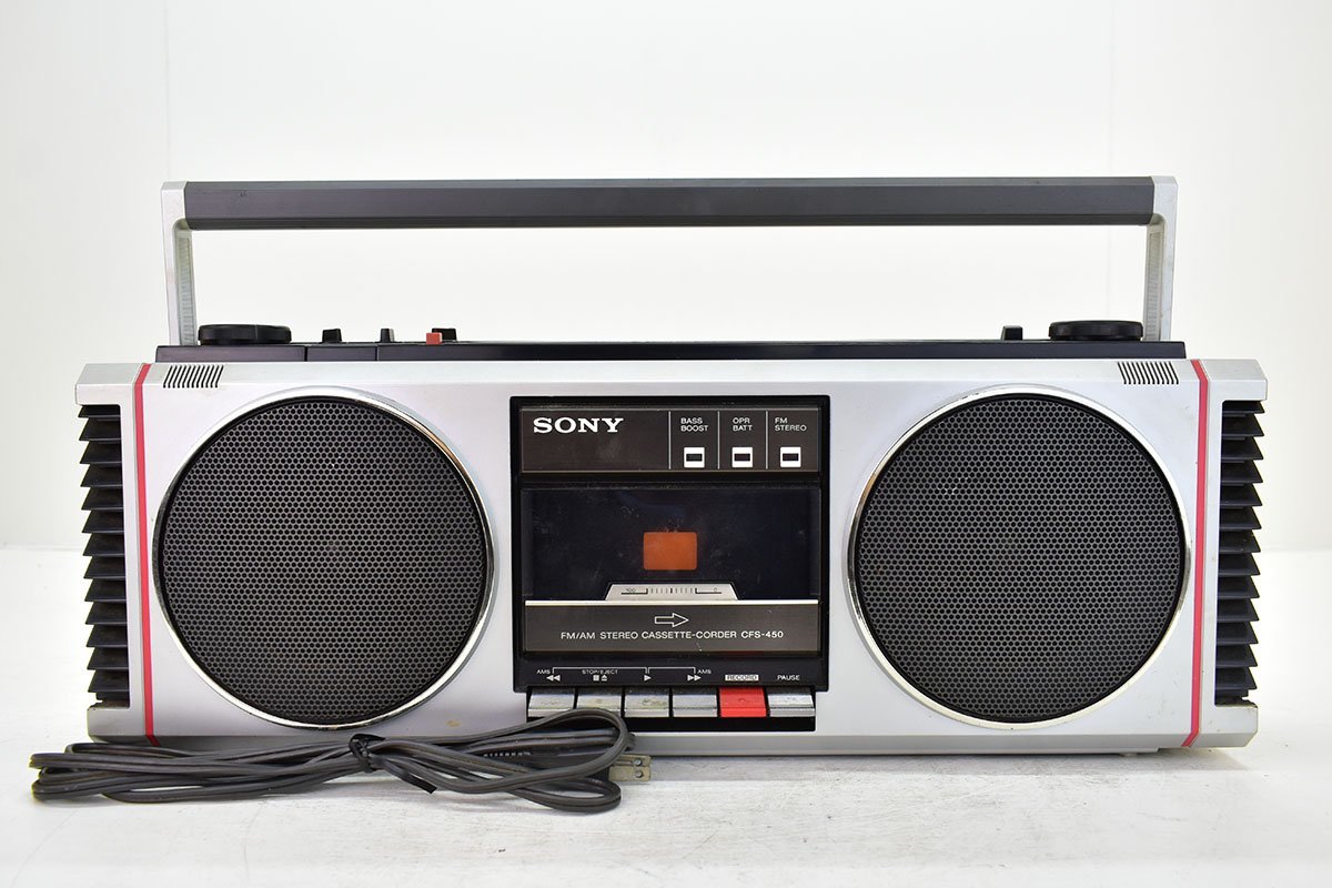 SONY CFS-450 ラジカセ ケーブル付き ソニー ステレオラジオカセットレコーダー RADIO CASSETTE RECORDER 昭和レトロ 当時物 3M(ラジカセ)｜売買された ...