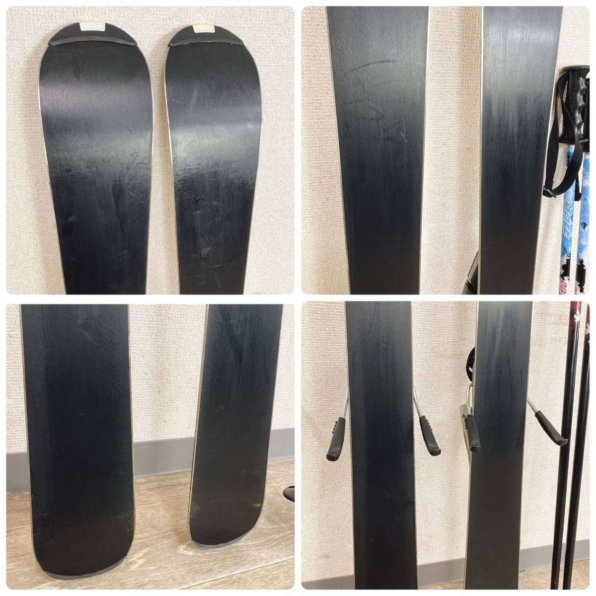 カービングスキー 4点セット 145cm 板 ビンディング ストック ケース付 COMP Speed racer / TYROLIA sl ...