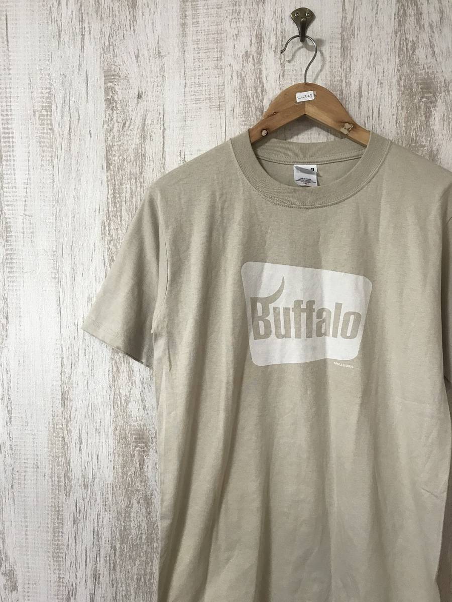 m-323 BUFFARO RECORDS Tシャツ anvil アメカジ ベージュ S(文字、ロゴ)｜売買されたオークション情報、yahooの商品情報をアーカイブ公開 - オークファン ...