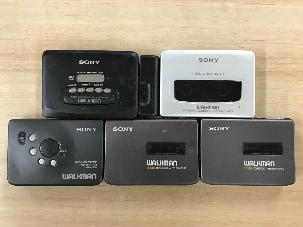 SONY WM-FX999 WM-EX707 WM-633 WM-EX70 ソニー walkman カセットプレーヤー ウォークマン 5点 ...
