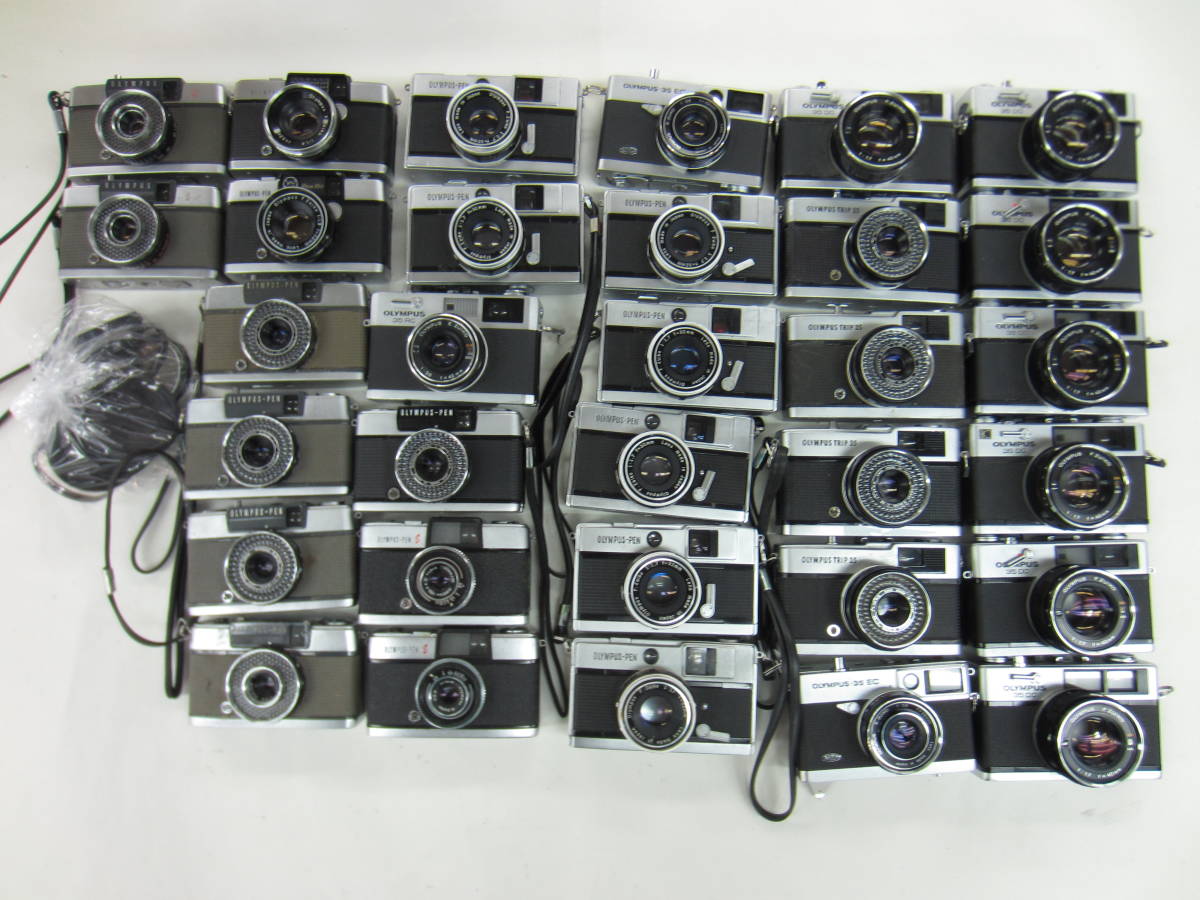 3895K ジャンクOLYMPUSオリンパス 35DC PEN-EE TRIP35 OLYMPUS-PEN EE-2 EED S OLYMPUS-35EC等まとめて大量セット32点動作未確認 ...
