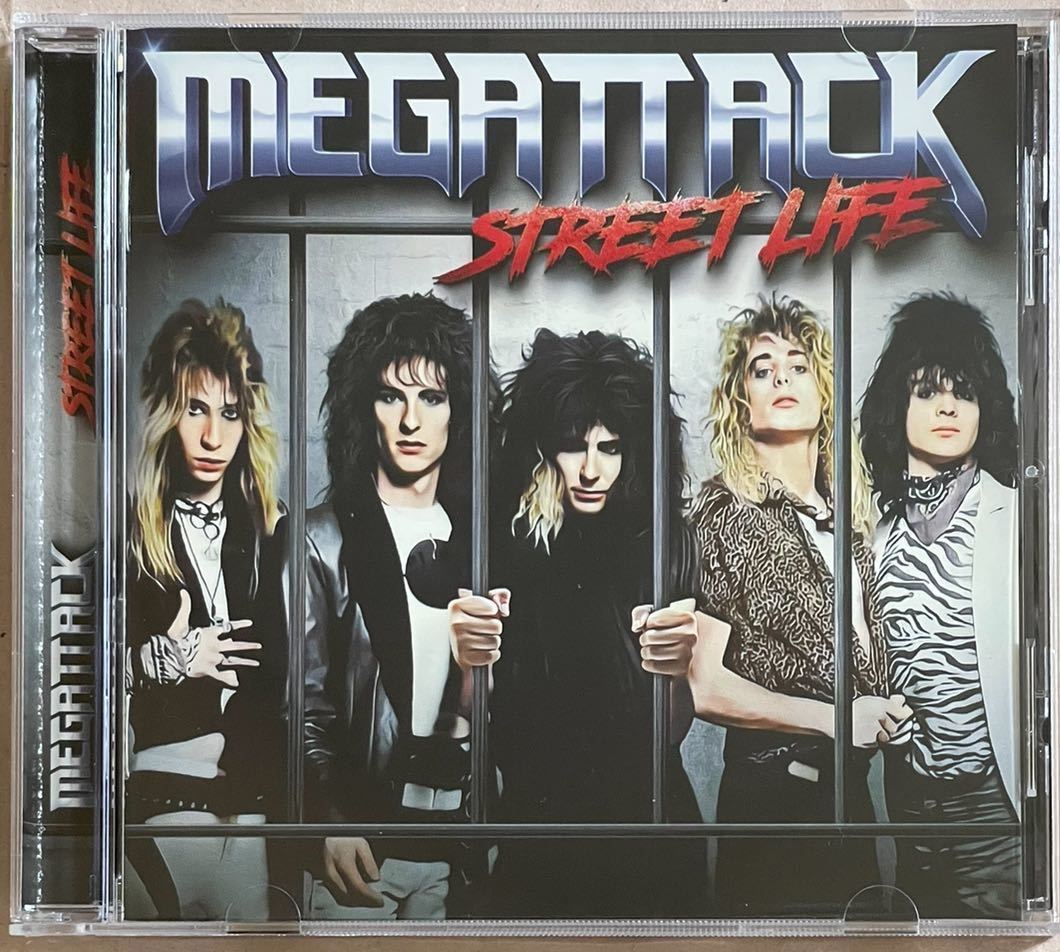 MEGATTACK Street Life Metallic Blue Records US リマスター 正統派ヘヴィ メタル L.A.メタル ...