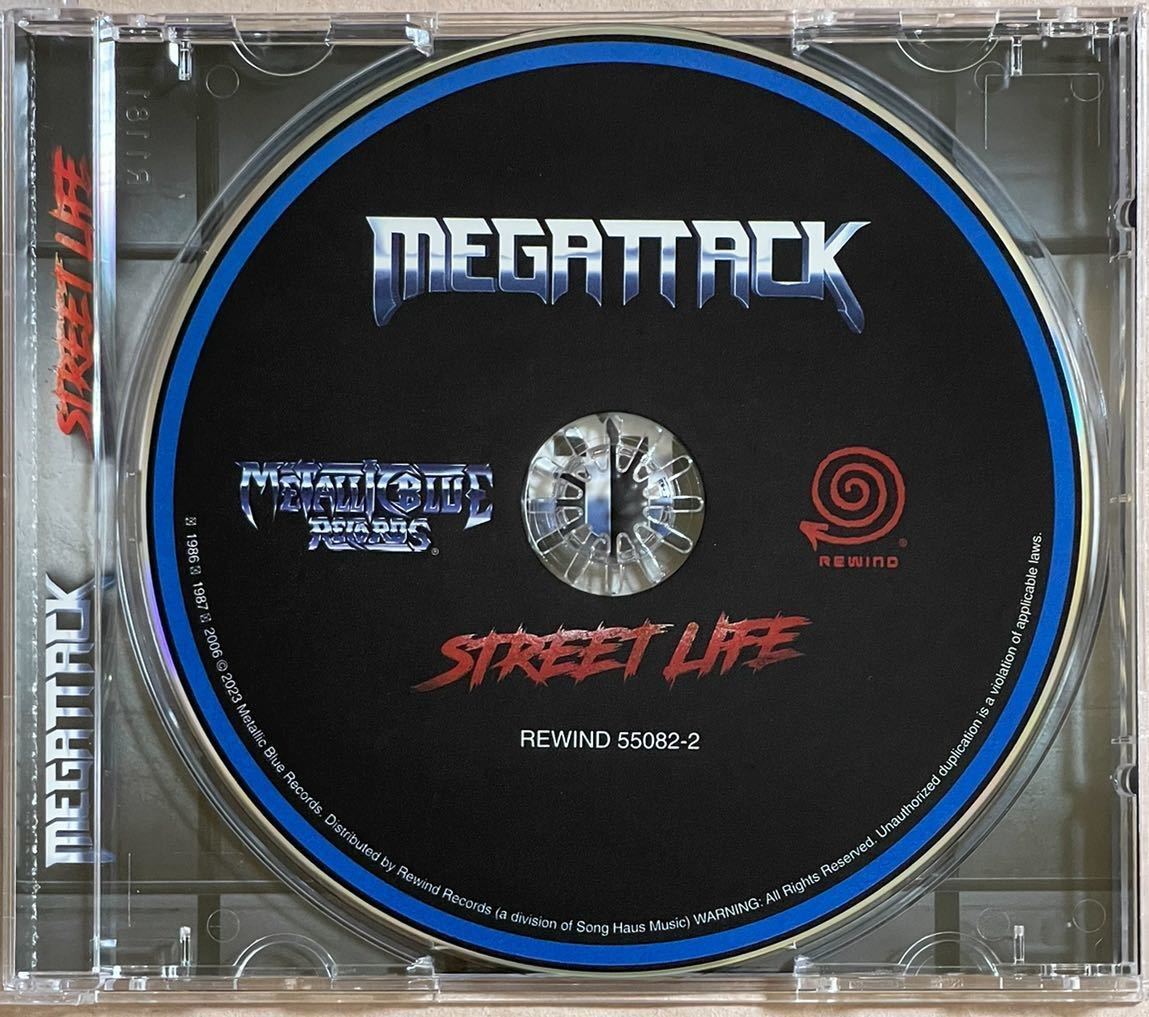 MEGATTACK Street Life Metallic Blue Records US リマスター 正統派ヘヴィ メタル L.A.メタル ...