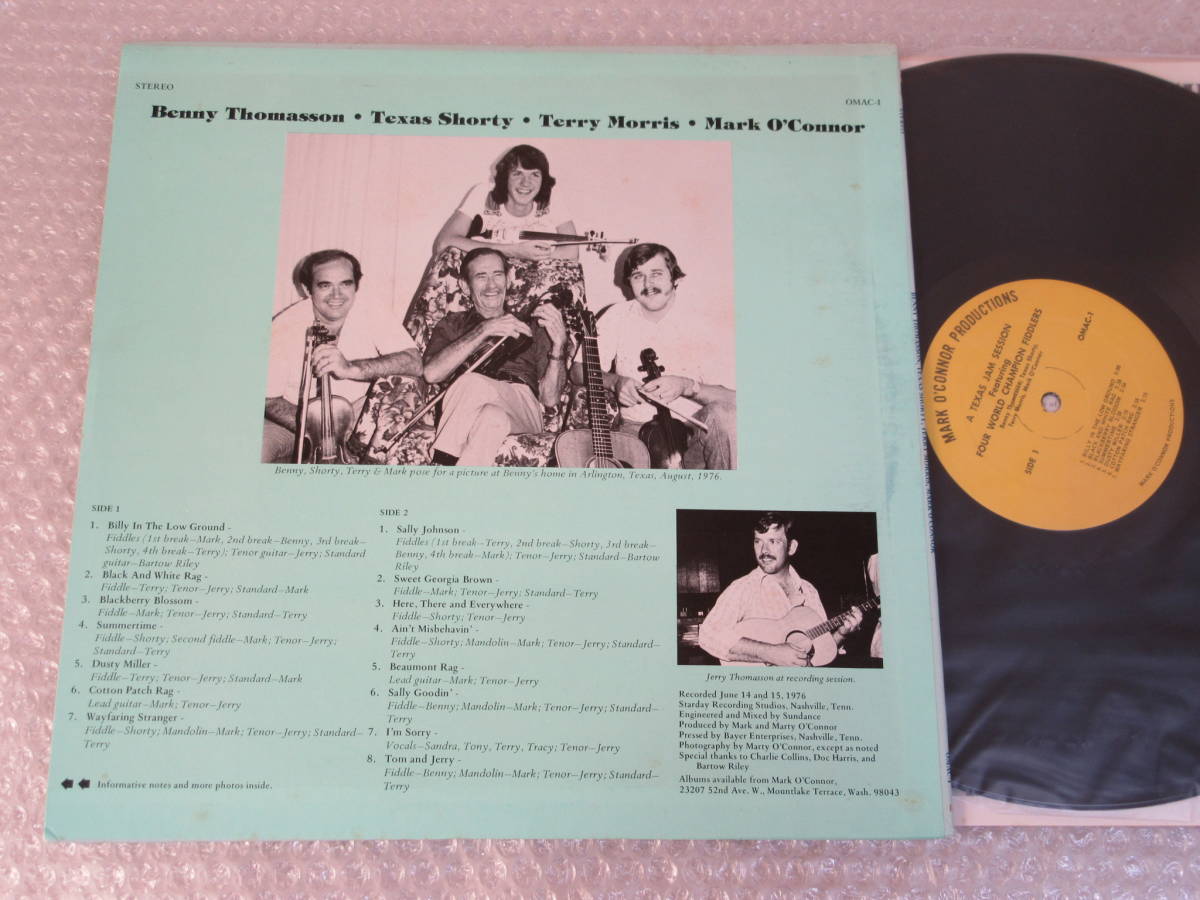 LP BENNY THOMASSON TEXAS SHORTY TERRY MORRIS MARK O'CONNOR A TEXAS JAM ...