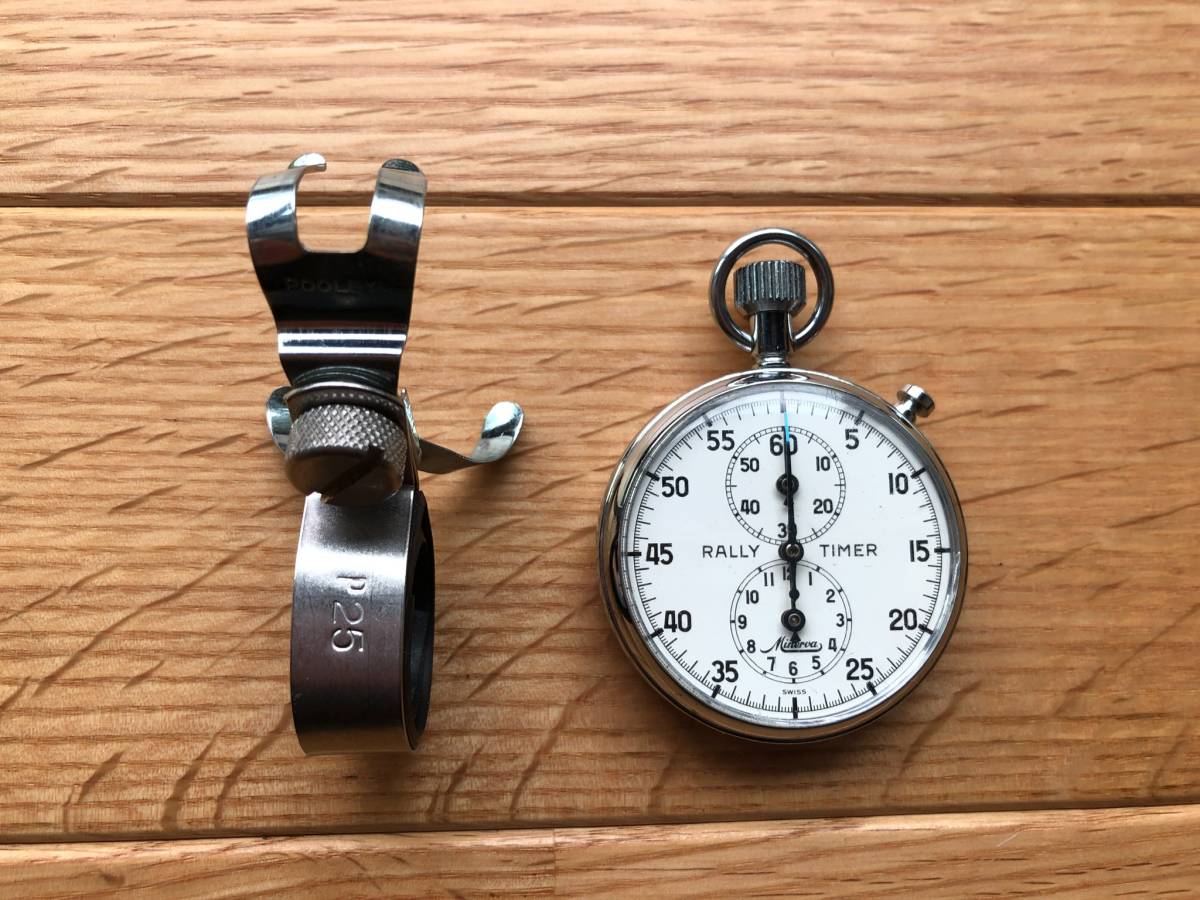 MINERVA RALLY TIMER STOPWATCH 12時間計 ミネルバ ラリータイマー ストップウォッチ POOLEY Clipバー ...