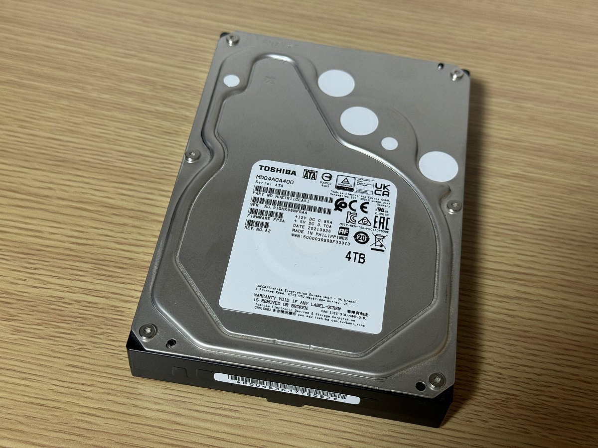 東芝 MD04ACA400 4TB 3.5インチHDD SATA6Gbps 128MB 7200rpm 正常(2TB～)｜売買された ...