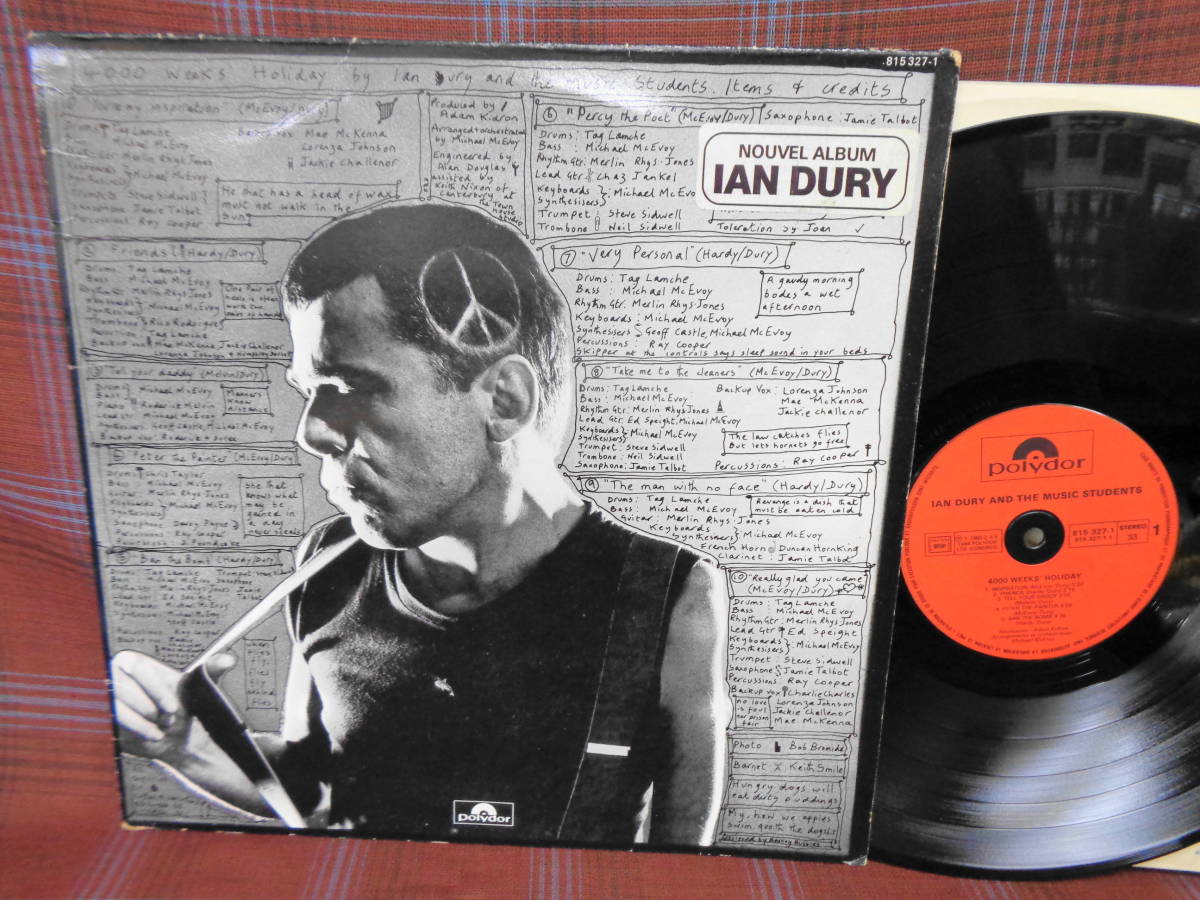 L#3972 LP イアン デューリー 4000週間の御無沙汰 した IAN DURY ＆ MUSIC STUDENTS 4.000 ...