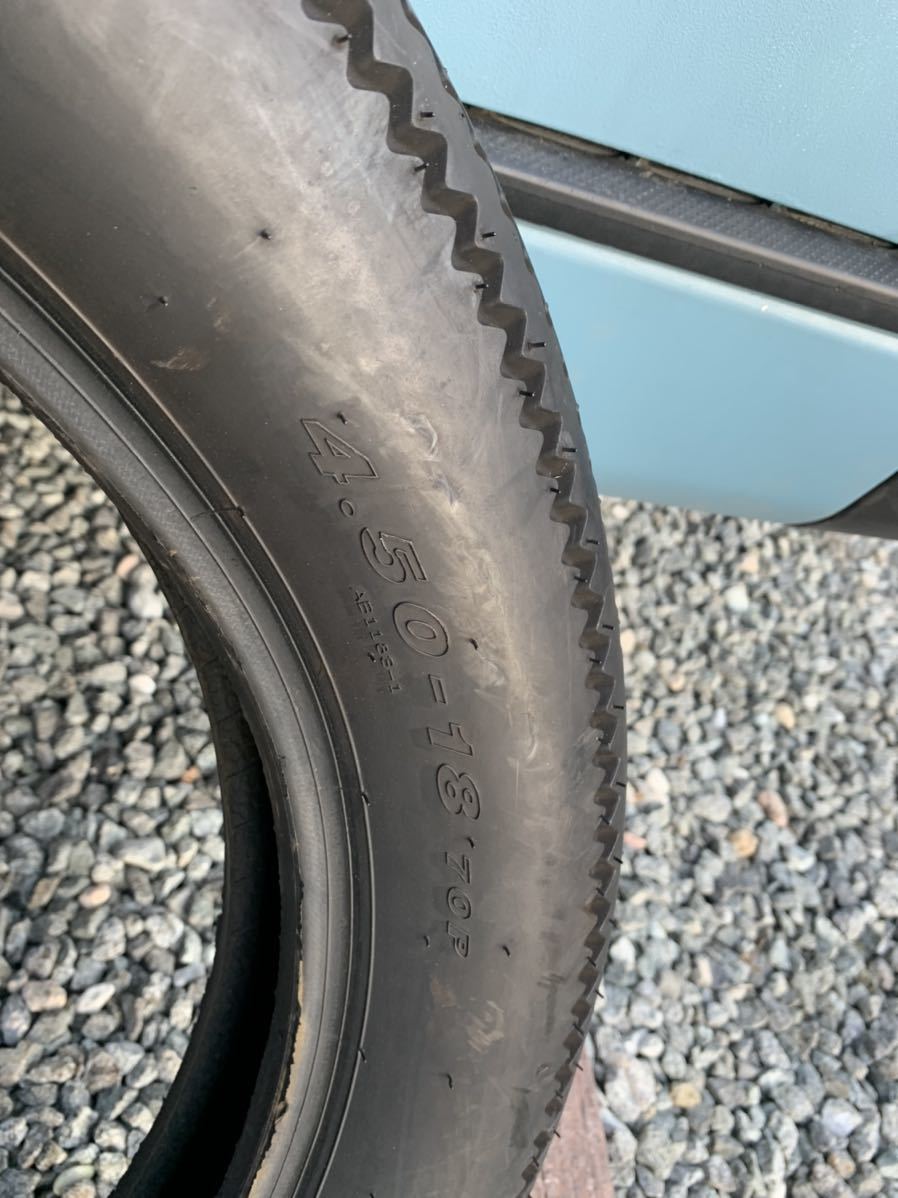 新古 ADLERT 4.50-18 ビンテージ タイヤ チョッパー カフェレーサー sr400 firestone ファイヤーストーン ...
