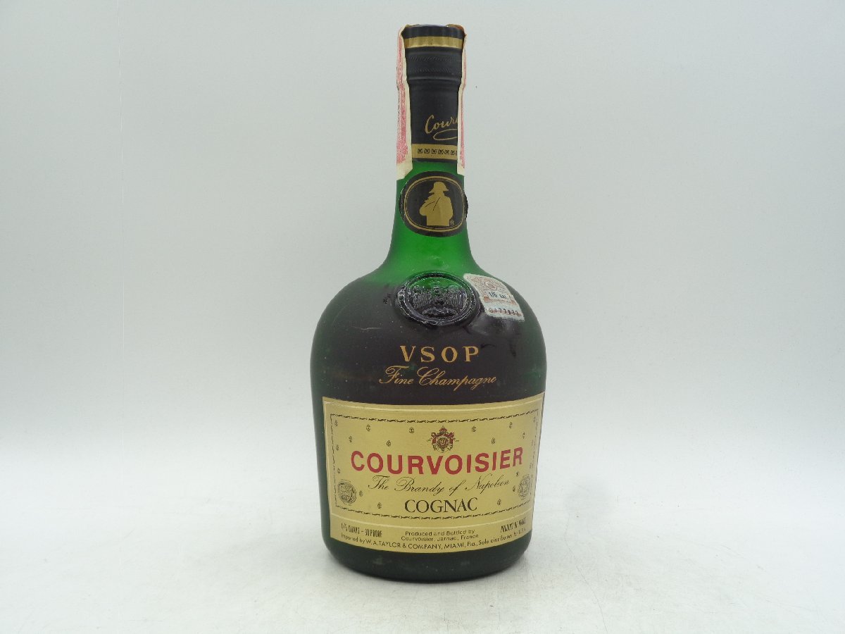 COURVOISIER VSOP クルボアジェ VSOP コニャック ブランデー グリーンボトル 古酒 P26253(クルボアジェ)｜売買され ...