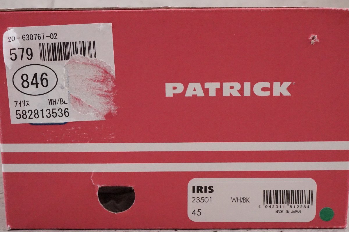 品 PATRICK パトリック IRIS WH/BK 23501 アイリス ホワイト/ブラック 45 28cm(45（28.0cm目安）)｜売買されたオークション情報、yahooの商品情報を ...