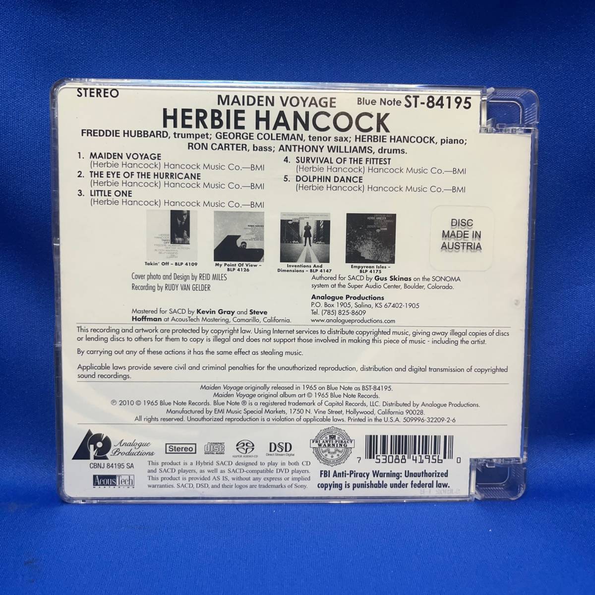Herbie Hancock / Maiden Voyage / Blue Note ブルーノート Analogue Productions ...