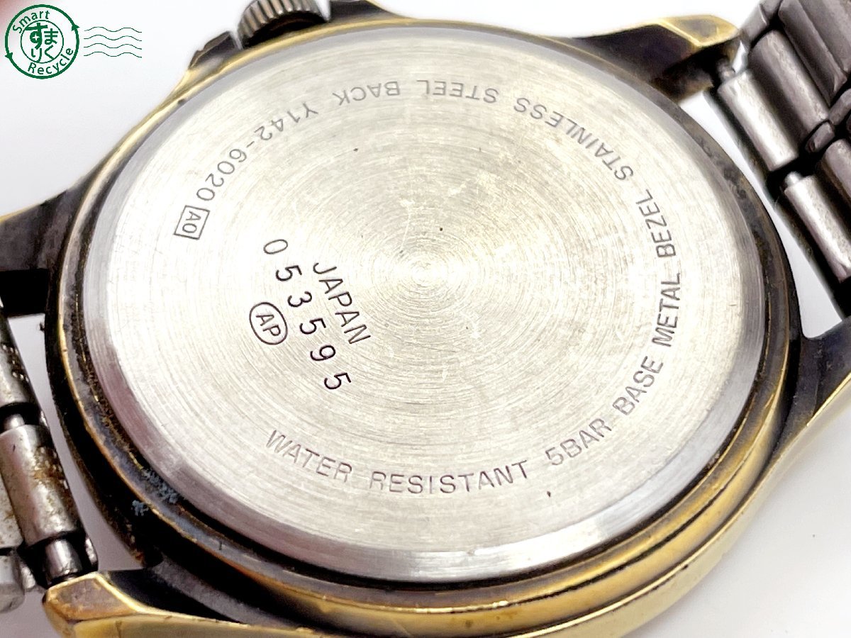 2401635455 ＃ SEIKO セイコー ALBAアルバ FIELD GEAR Y142-6020 クォーツ QZ 3針 デイト ...