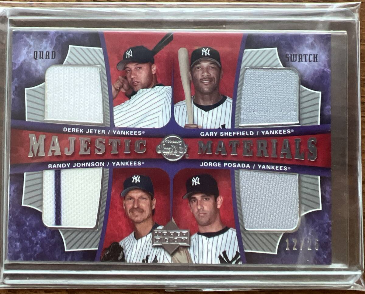 MLB Upper Deck 2005 Derek Jeter Gary Sheffield Randy Johnson Jorge Posada メモラビリアカード /25(その他)｜売買さ ...