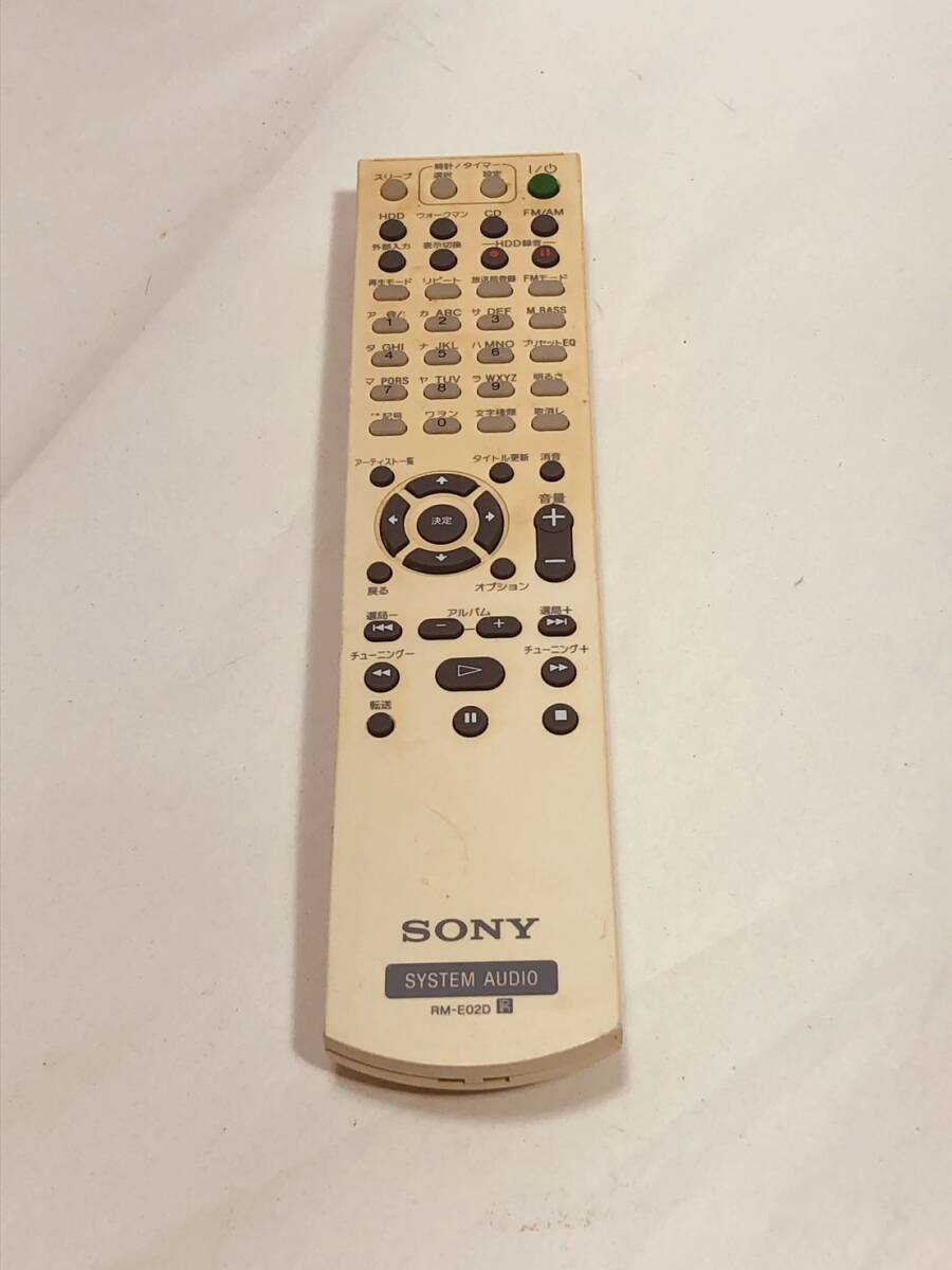 ソニー 純正 リモコン NJ13 即日発送 RM-E02D HDDコンポ CMT-E350HD CDミニコンポ CMT-E300HD RM-E020 HCD-E350HD HCD-E300HD ...
