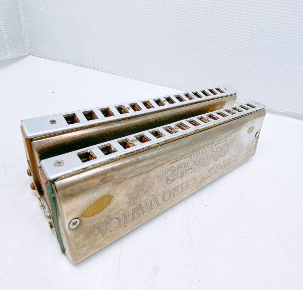 HOHNER CHROMATICA NO.265 ハーモニカ ホーナー ダブルバス ダブルハーモニカ バス 箱付き 楽器 品 音楽 ...