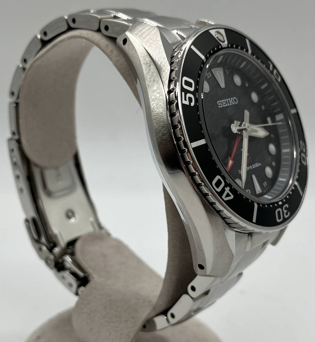 SEIKO セイコー PROSPEX プロスペックス 5K65-0AA0 SOLAR ソーラー 黒文字盤 ダイバーズウォッチ 箱付き 腕時計 ...