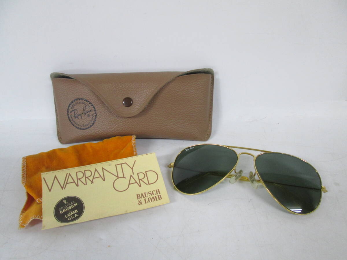 0327n F0351 B&L RAY-BAN ボシュロム レイバン サングラス ドロップ型 ゴールドカラー LO205 WQBK メンズ ...