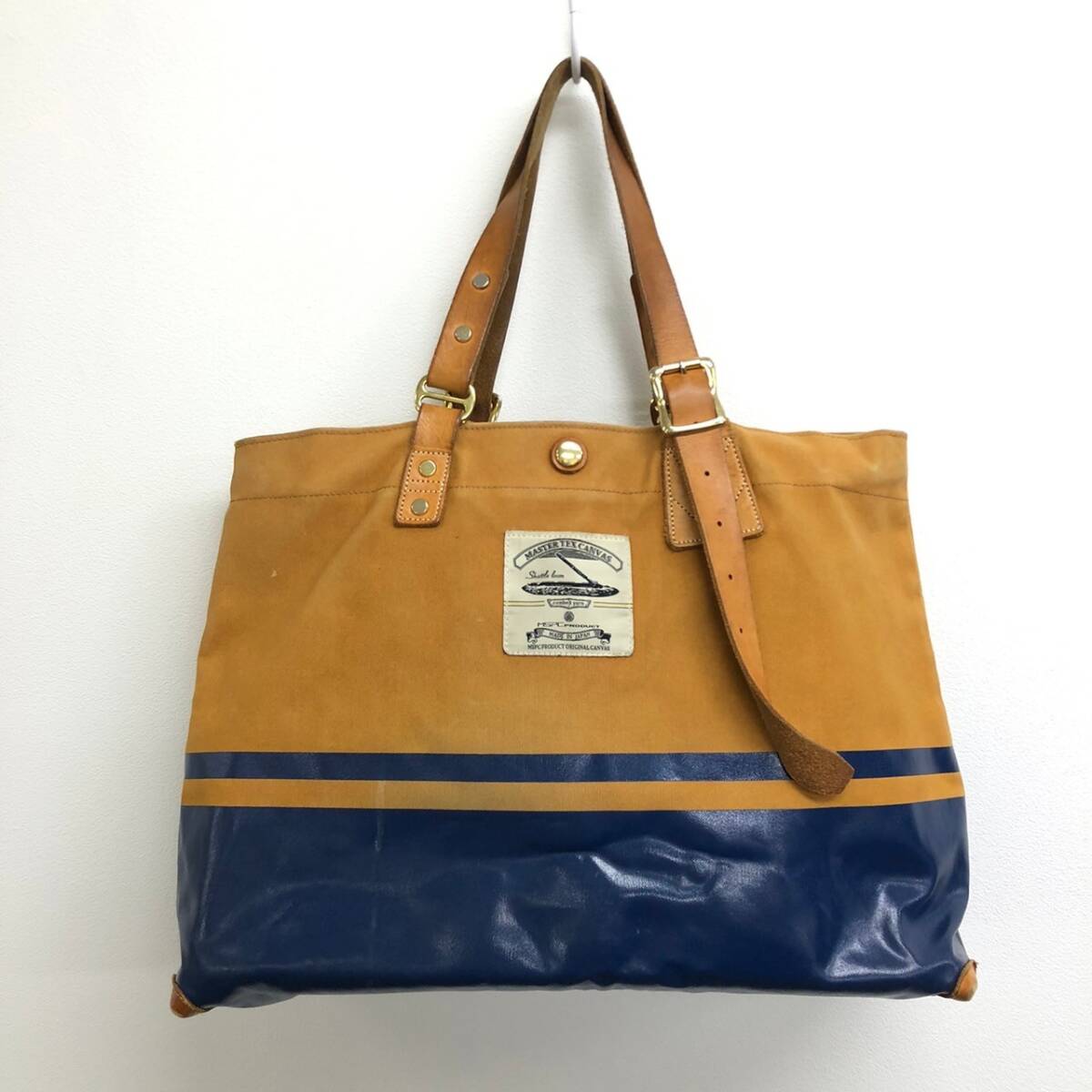 MSPC Master-Piece トートバッグ キャメル×紺 マスターピース ユニセックス 01571 日本製 Rubber 複数落札同梱OK B240401-4(マスターピース)｜売買され ...
