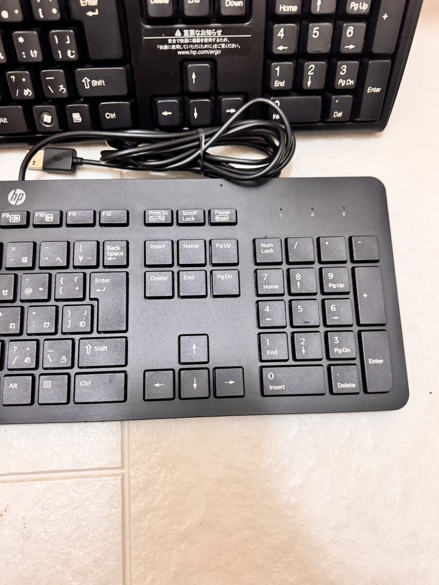 hp キーボード テンキー USBキーボード 有線キーボード Keyboard KB-0316 KU-1469 71025 2点 ブラック ...