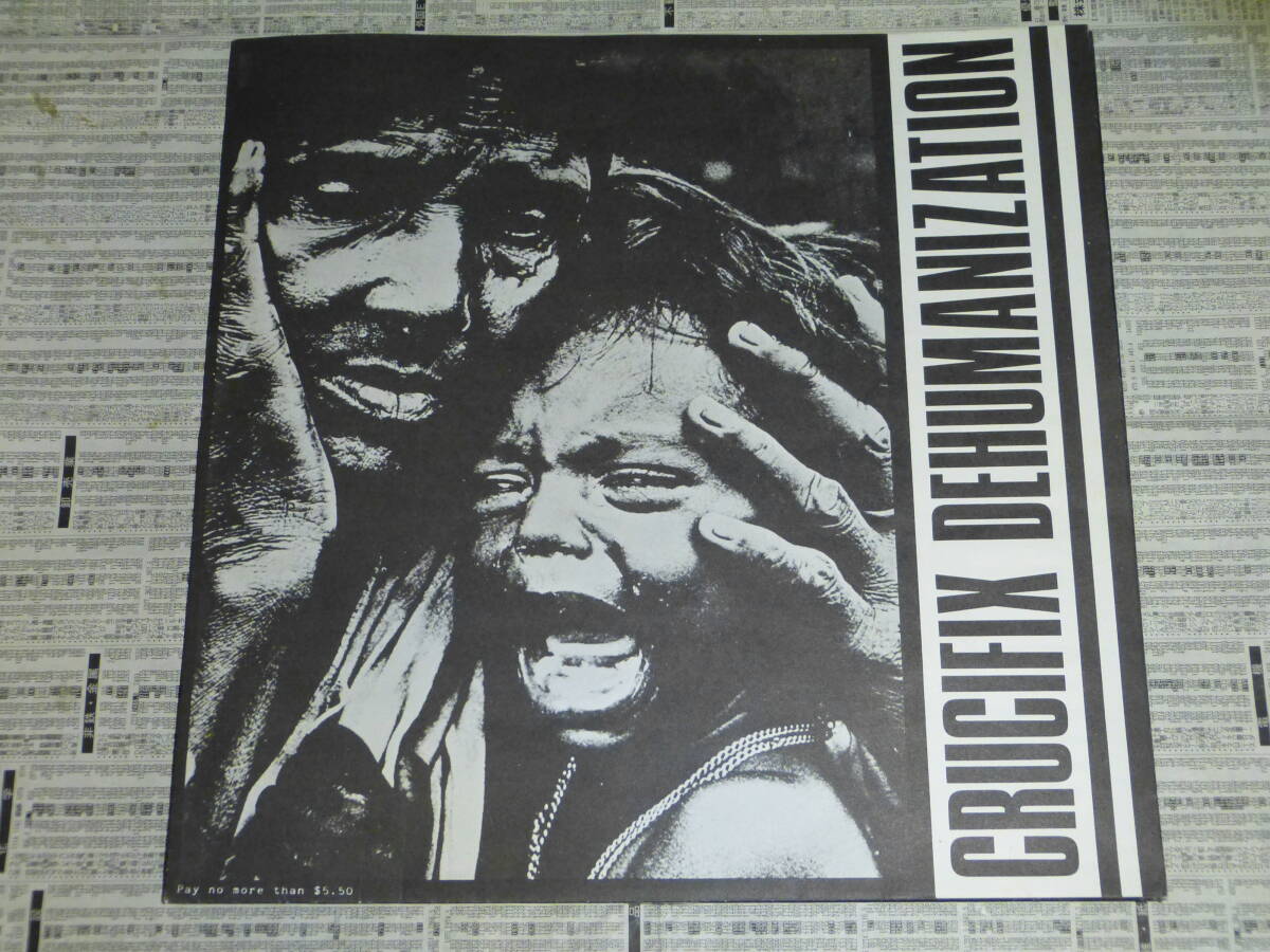 1983年 CRUCIFIX DEHUMANIZATION LP なアメリカ盤 GISM GAUZE EXECUTE COMES CLAY ...