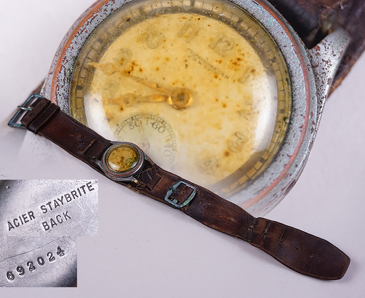 ks410 当時品 陸軍革ベルト 腕時計 OMEGA acier staybrite オメガ ジャンク品 陸海軍日本軍(オメガ)｜売買された ...