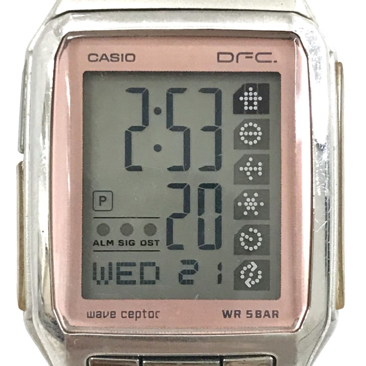レア CASIO カシオ DFC WAVE CEPTOR 腕時計 DFC-100 クオーツ デジタル スクエア シルバー ウォッチ おしゃれ 電池交換済み み(カシオ)｜売買されたオークション ...