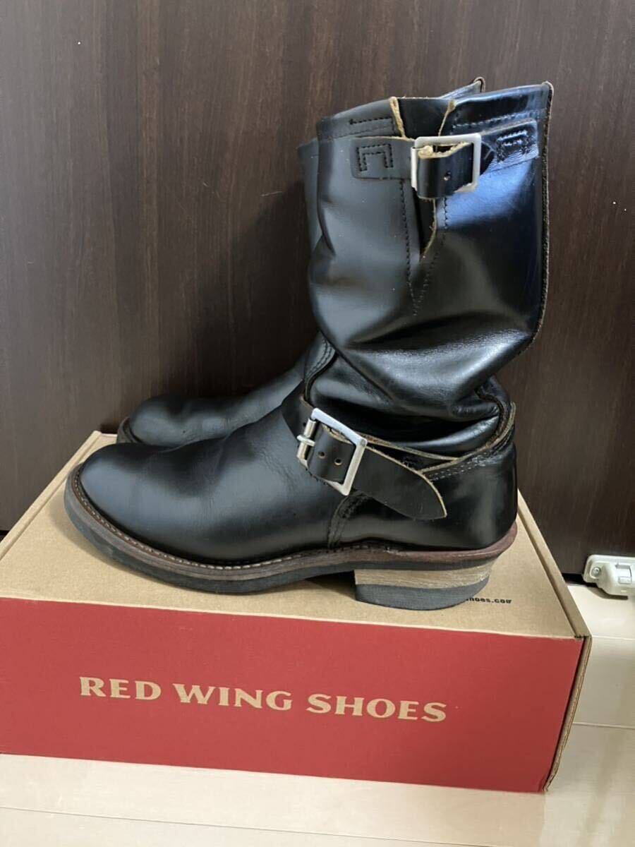 廃盤 先芯無し レッドウィング 2966 8.5 エンジニアブーツ NON-STEEL TOE スチールなし ブラッククロンダイク 茶芯 ...