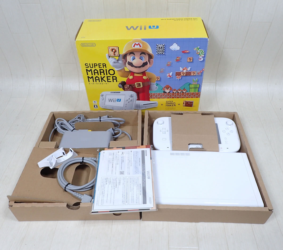 きれいめ ジャンク 初期化不良 任天堂 Nintendo Wii U SUPER MARIO MAKER SET shiro 32GB WUP ...